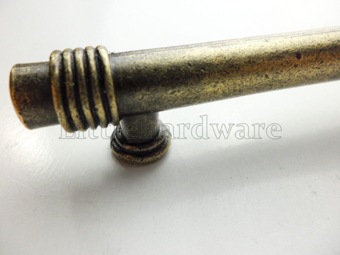 Vintage 96mm Antique Brass Color Bar Pull / Dresser Drawer | Etsy