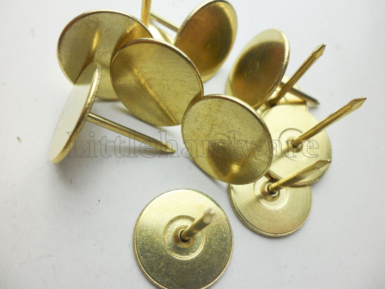 Golden Color Round Flat Head Upholstery Tacks/thumb - Etsy