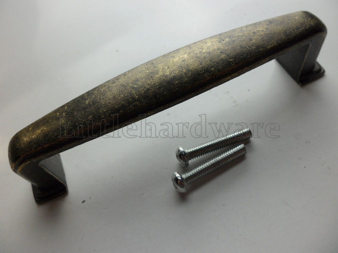 Vintage Antique Brass Color Bar Pull / Dresser Drawer Pulls | Etsy