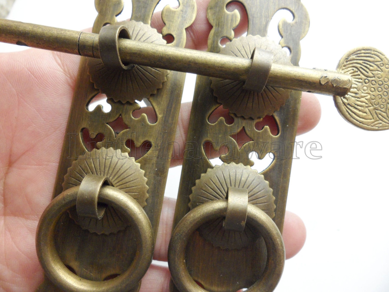 One set of 120mmX30mm 2 HALF Piece Chinese classical Brass | Etsy