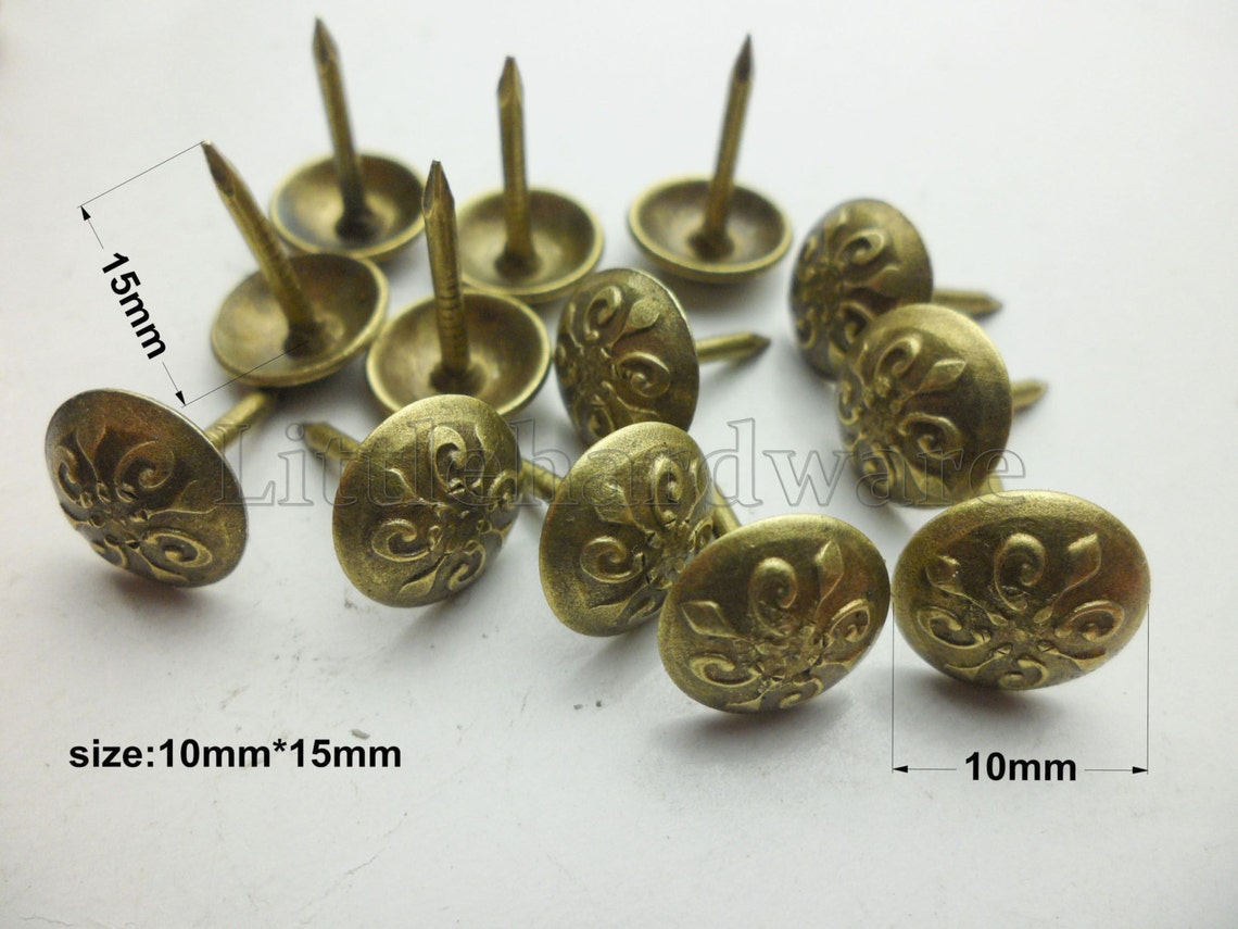 100 Pcs 10mmx15mm Antique Brass Color Beautiful Decorative - Etsy
