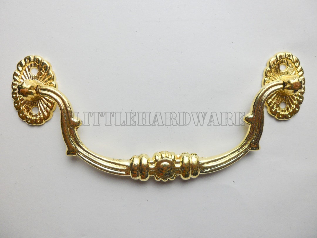 121mm X 50mm Golden Drop Handles Dresser Drawer Pulls Handles / Cabinet ...