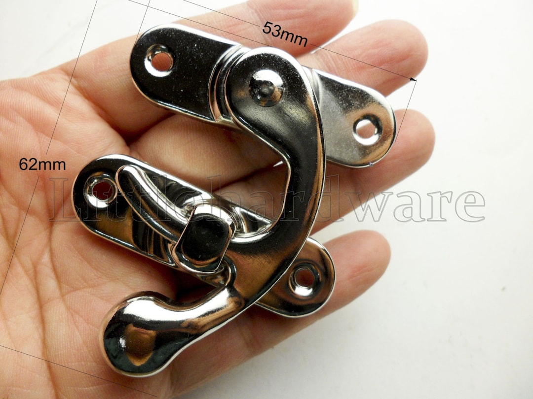 Vintage Big Size 62mmx53mm Silver Ox Horn Box Latch Hasp / Small Box ...