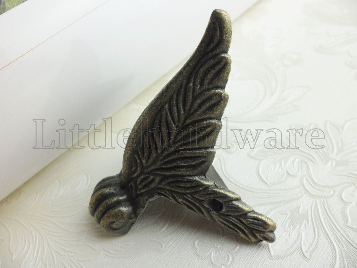 4 Pcs Big Size 72mm X66mm Antique Brass Color Metal Box Feet / - Etsy