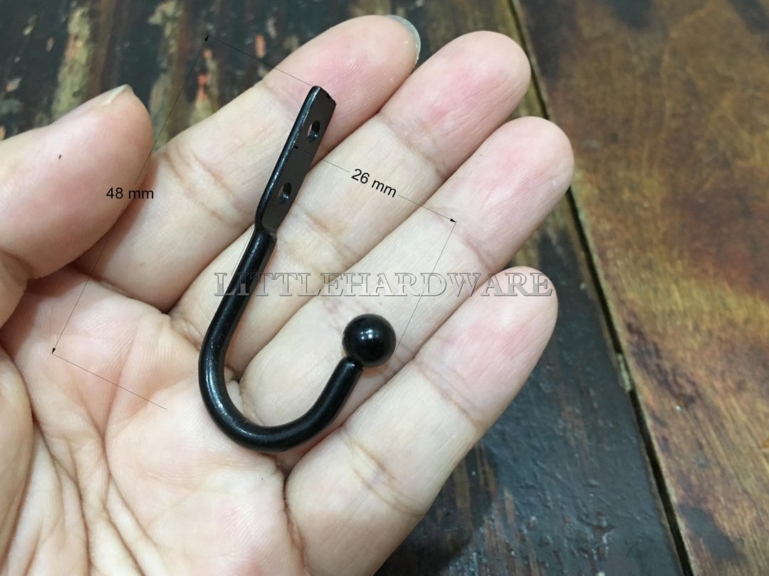 10 Pcs Black Small Iron Rustic Coat Hooks/furniture Hooks/metal Hooks ...