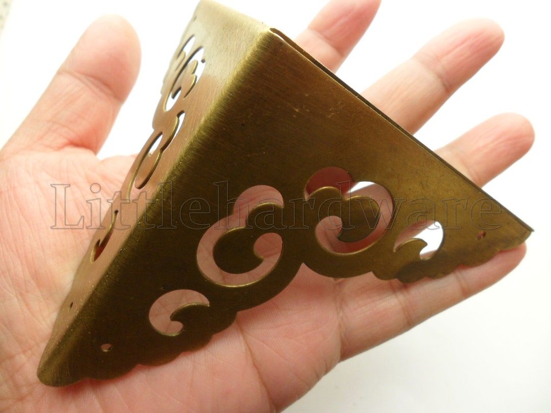 Pair of High Quality Big 80mm Antique Brass Ornate Brass Corners/solid ...
