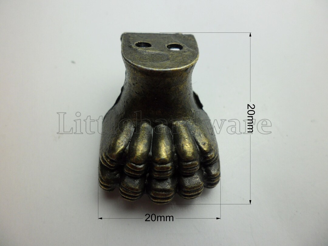 4 Pcs Vintage 20mm X20mm "power" Wooden Box Metal Box Feet for Box ...