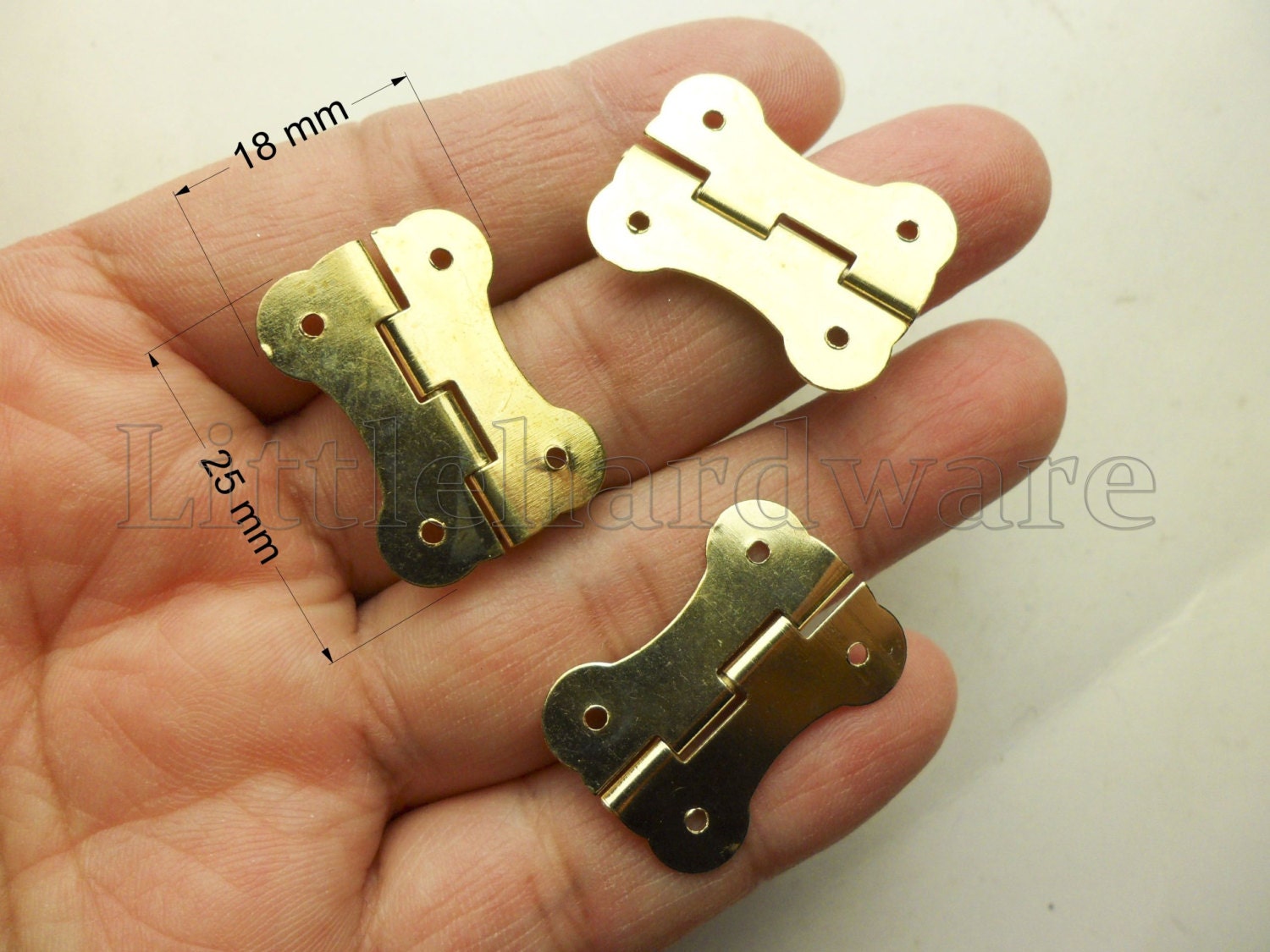 10 pieces Golden Bone metal hinges parliament | Etsy