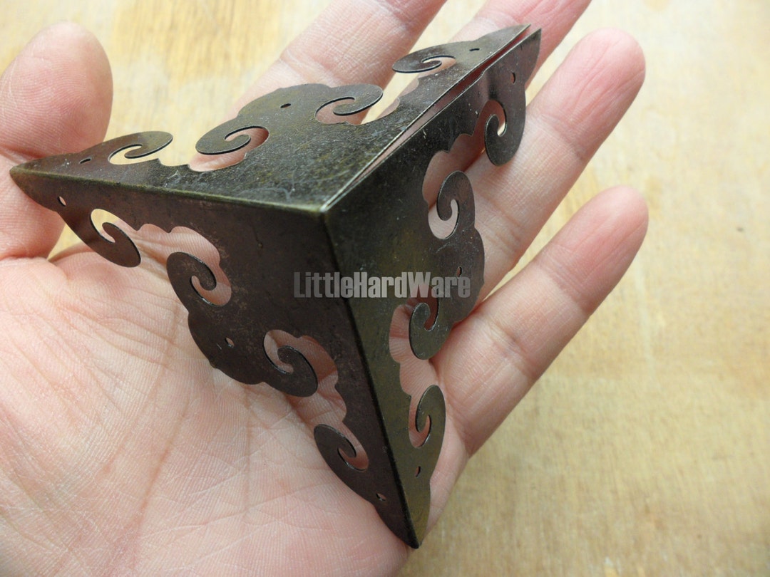 4PCS Big Size Vintage Antique Brass "pyramid" Jewelry Box Corner ...