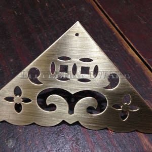 2pc/4pcs Brass Color Right Angle "happy“ Copper Made Corners,decoration ...