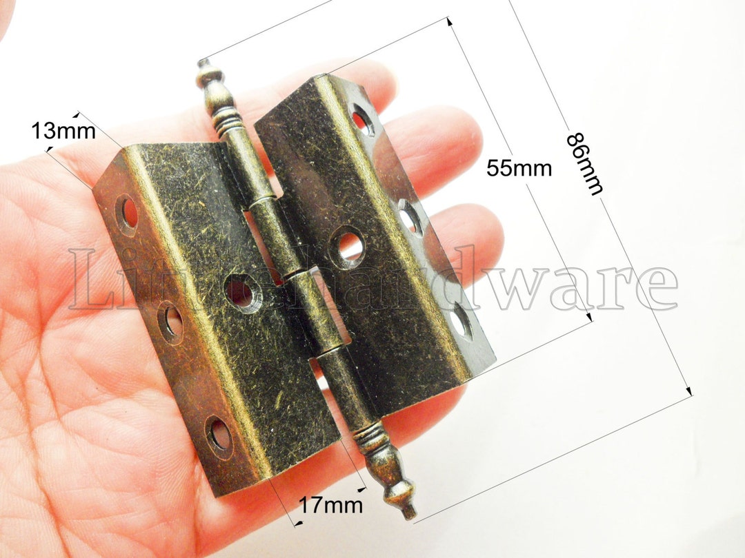 4 Pack Antique Brass Color Folding Ball Tipped Hinge/butt Hinges ...