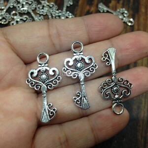 100pcs 1.3" Crown Keys, Antique Skeleton Keys,pendant Heart Wedding ...
