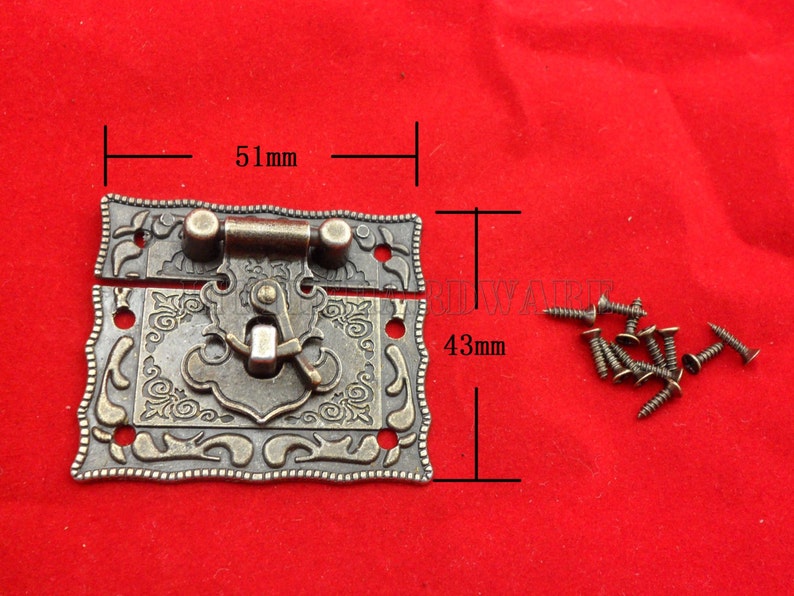 51mmx43mm Antique Brass Jewelry Box Latch/hasp Catch/ Small - Etsy