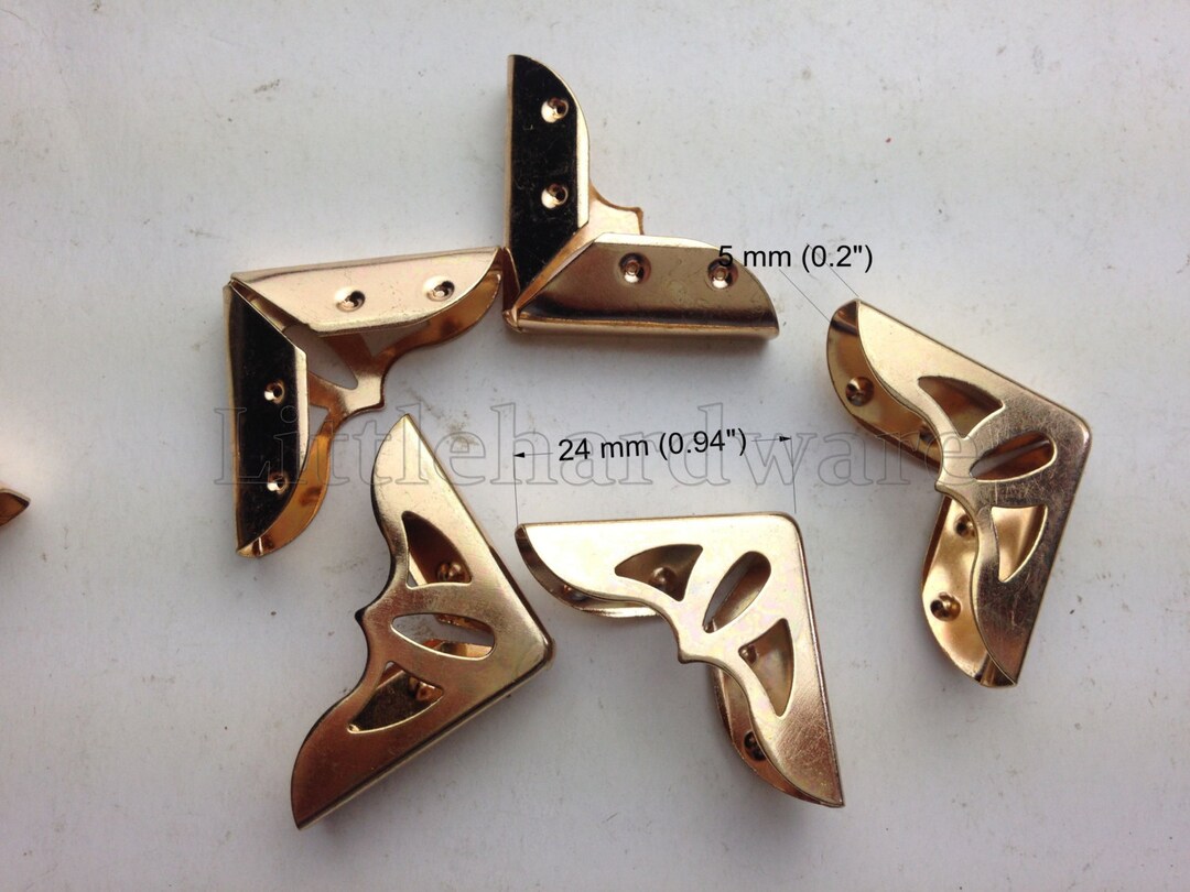 12 Vintage Rose Golden Color Metal Book Corners,wedding Book Corners ...