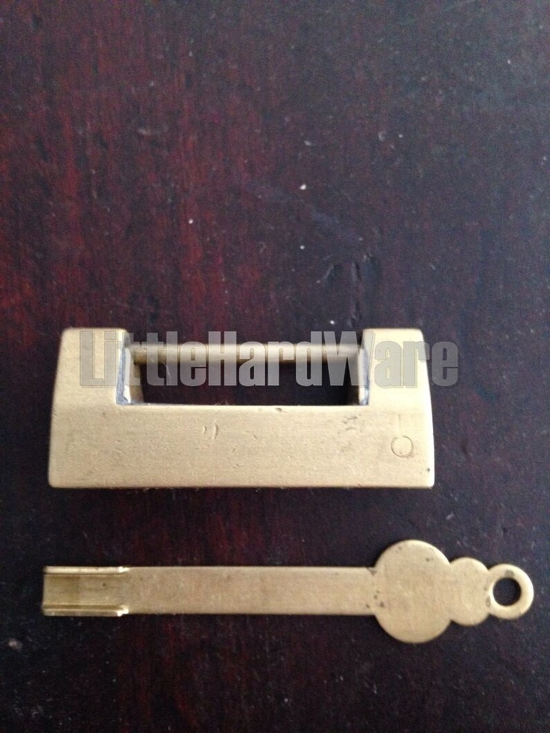 One set of brass box latch with 1 brass box lock Brass Made | Etsy