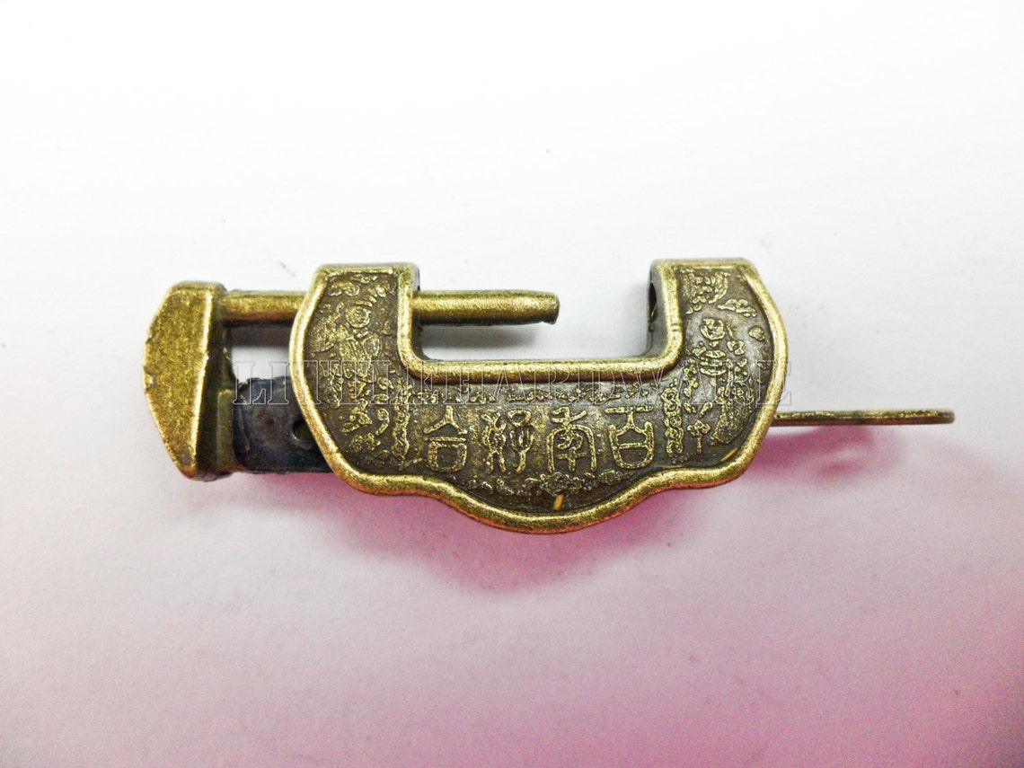 Vintage style lucky wooden boxes lock jewellery boxes lock | Etsy