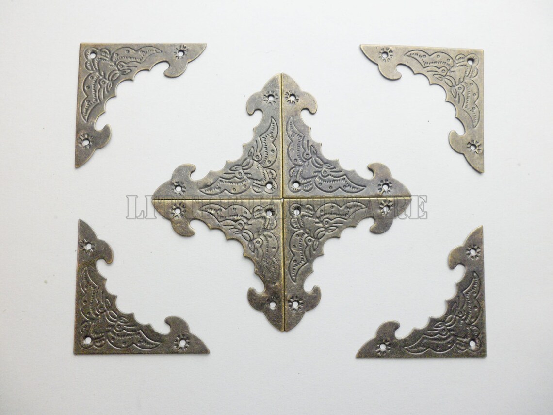 12PCS 40mmx40mm Vintage Iron Decorative Corner Bracket for - Etsy