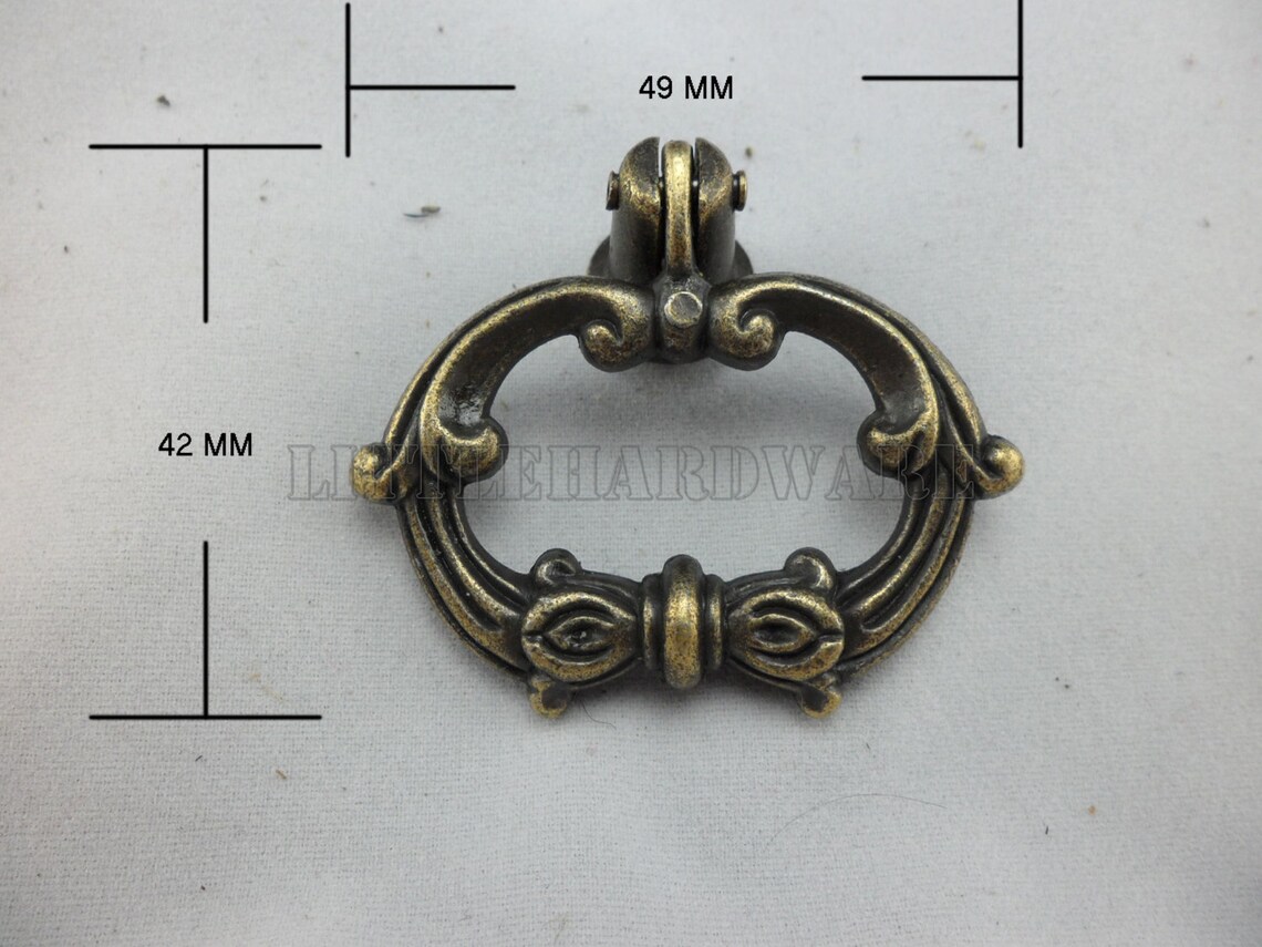 Chinese Metal 49mm X 42mm Choppy Vintage Drawer Pulls Ring - Etsy