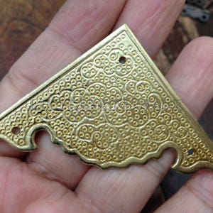 4pcs Brass Color 48mmx48mm Right Angle "wave“ Copper Made Corners ...