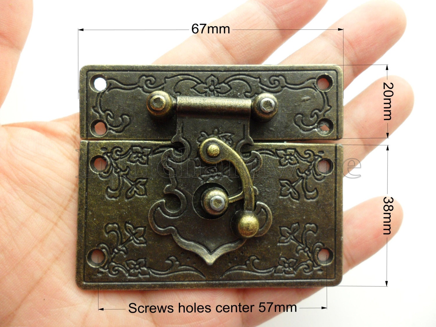 Vintage Big Size 67mmx58mm Box Latch / Small Box Hardware / - Etsy