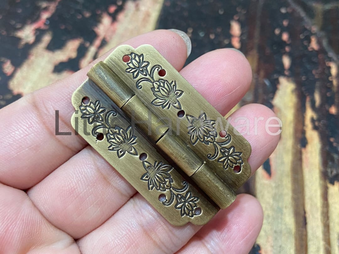 2 Pcs Brass Made 45mmx27mm Metal Hinges Parliament Hinges Jewelry Box Hinges Decorative Hinges ...