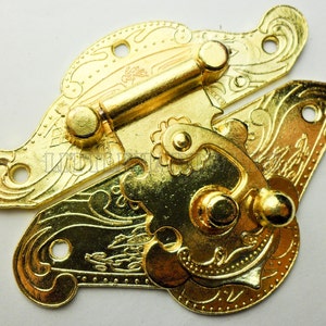 85mmx68mm Big Size Golden Lock Latch / Small Box Hardware / Jewelry Box ...