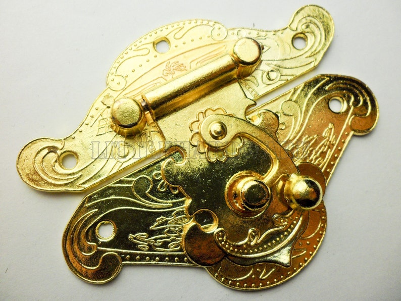 85mmx68mm big size golden lock latch / small box hardware / | Etsy