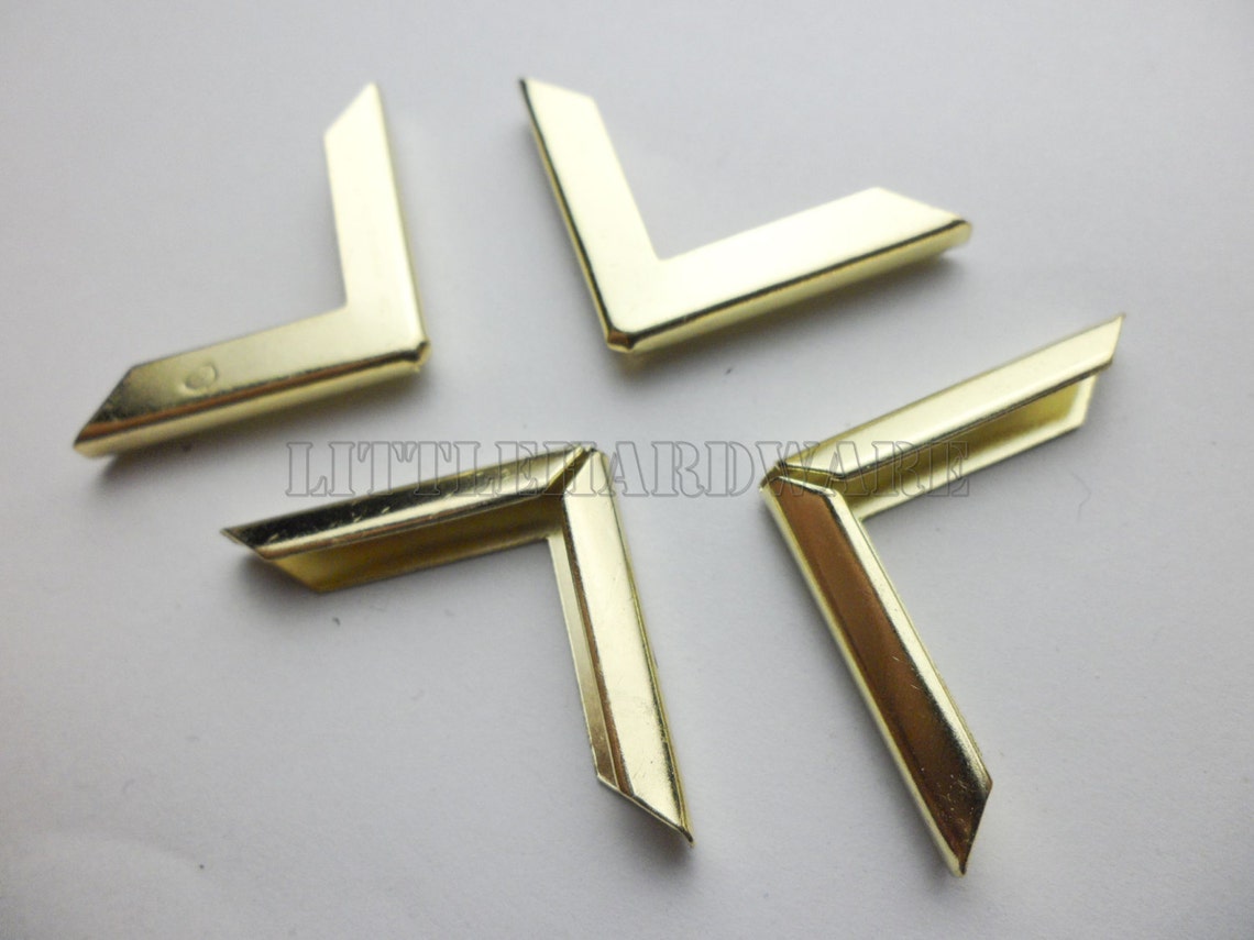 12 Vintage Golden Color Metal Book Corners for - Etsy
