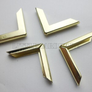 12 Vintage Golden Color Metal Book Corners for Bookbinding,scrapbooking ...