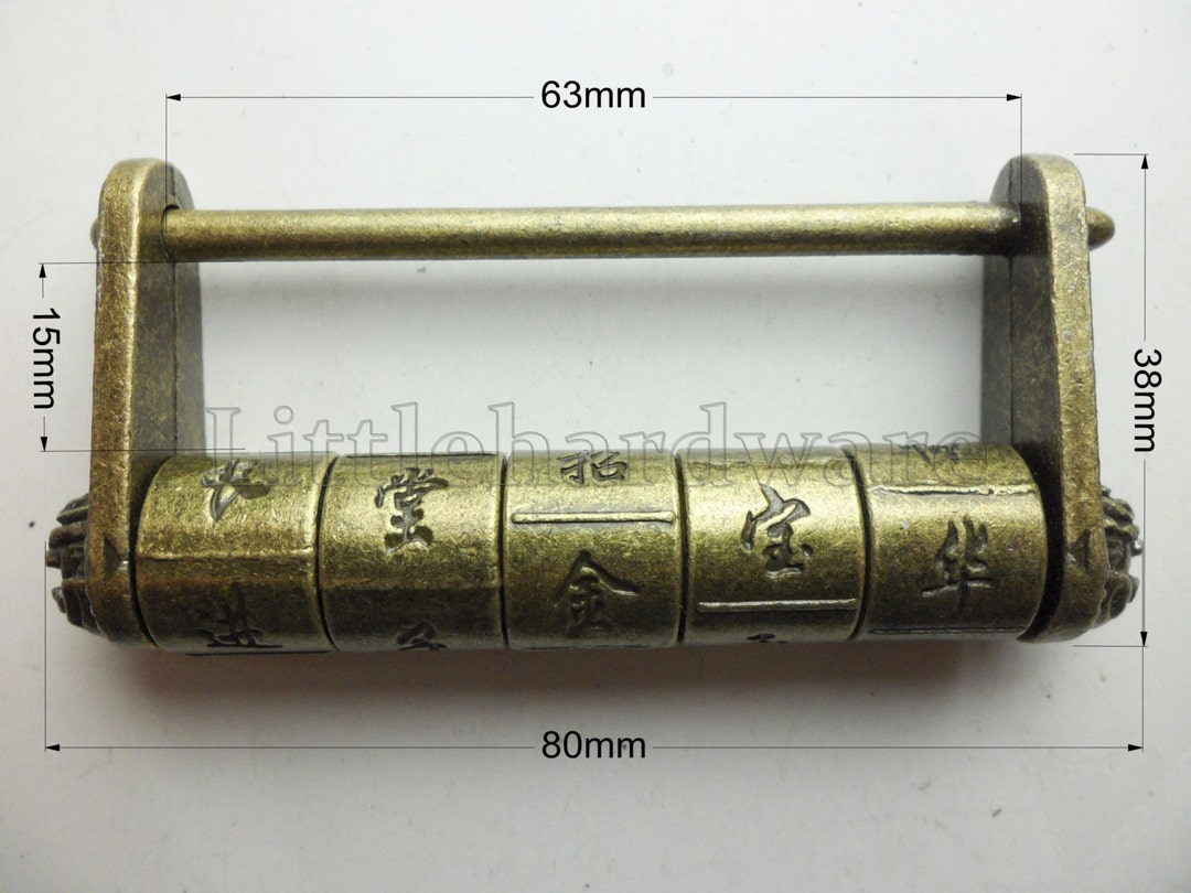 RARE Old STYLE Vintage Useful Big Size Chinese PASSWORD Padlock Lock ...