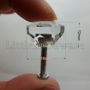 Clear Acrylic Diamond Shape Head Drawer Knobs / Dresser Knobs/ Cupboard ...