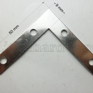 8PCS Silver Color Right Angle Box Legs Vintage Metal Decorative Corner ...