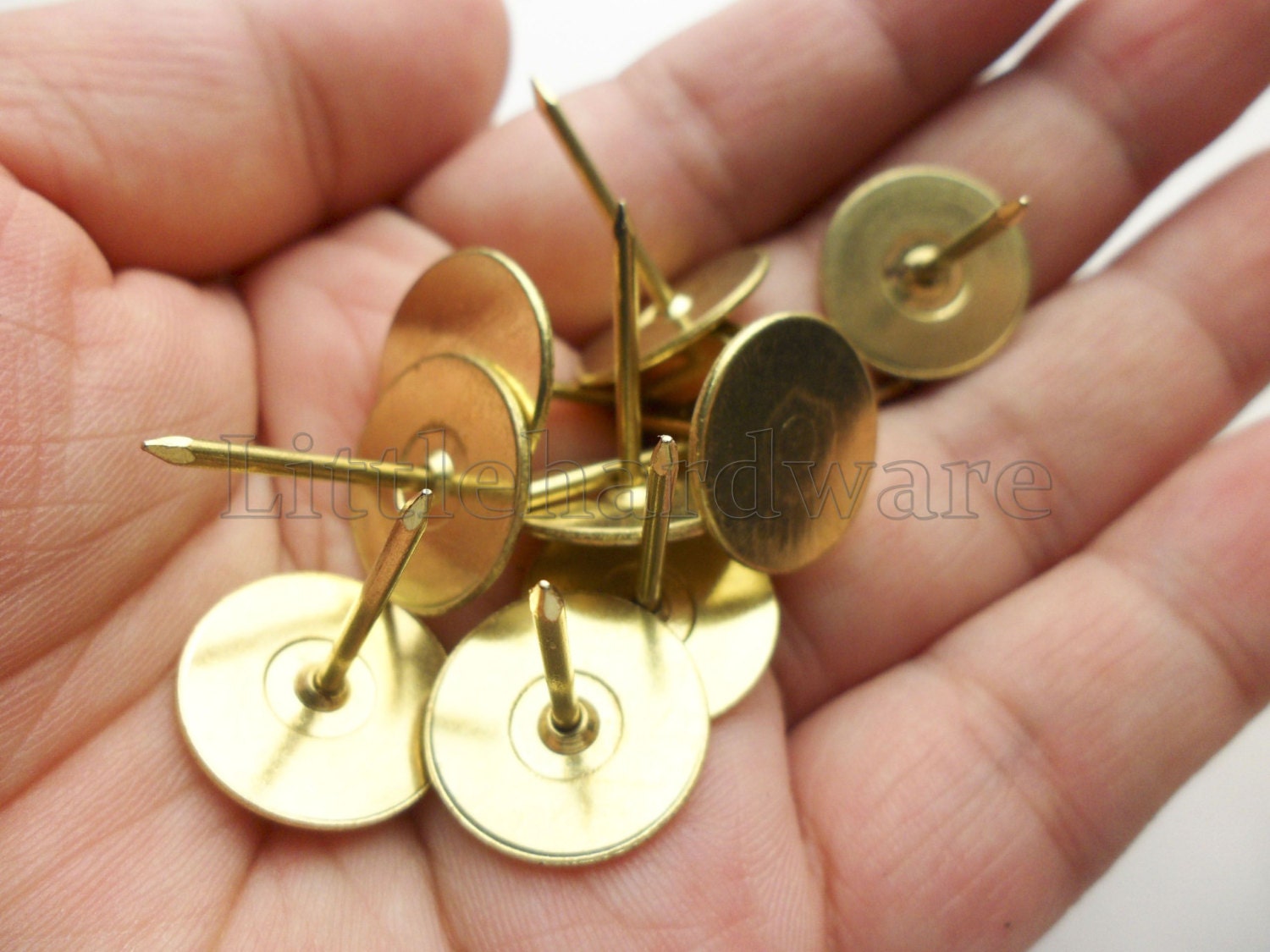 Golden Color Round Flat Head Upholstery Tacks/thumb - Etsy