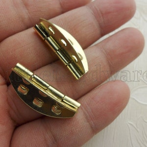 10 Pcs 25mmx18mm 1" Golden 180 Degrees Classic Barbed Hinges / Butt ...
