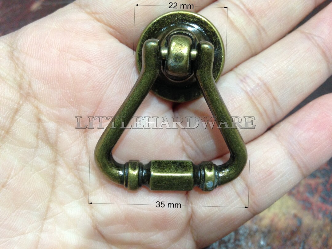 Vintage 35mm X 22mm Triangle Drop Drawer Pulls Handles / Cabinet Pull ...