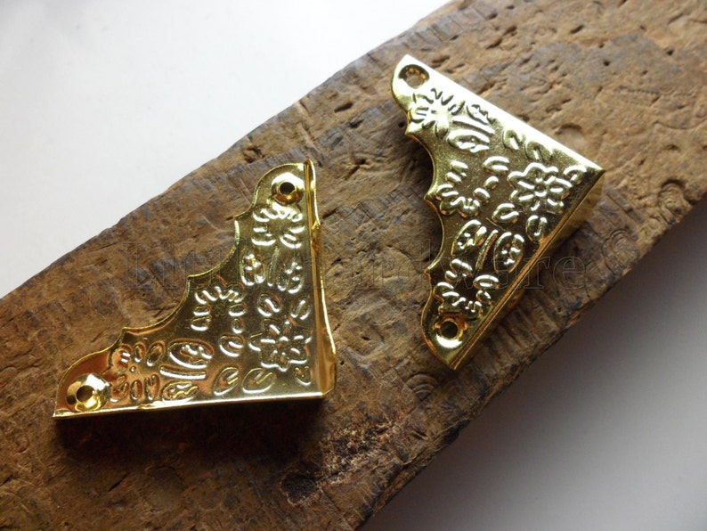 4PCS Golden Color Flower Box Corners Decorative Corner | Etsy