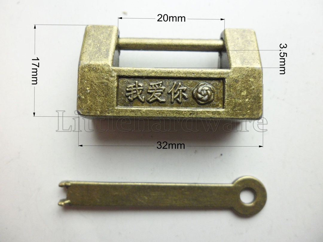 Vintage Style "i LOVE You" Wooden Boxes Lock Jewellery Boxes Lock ...