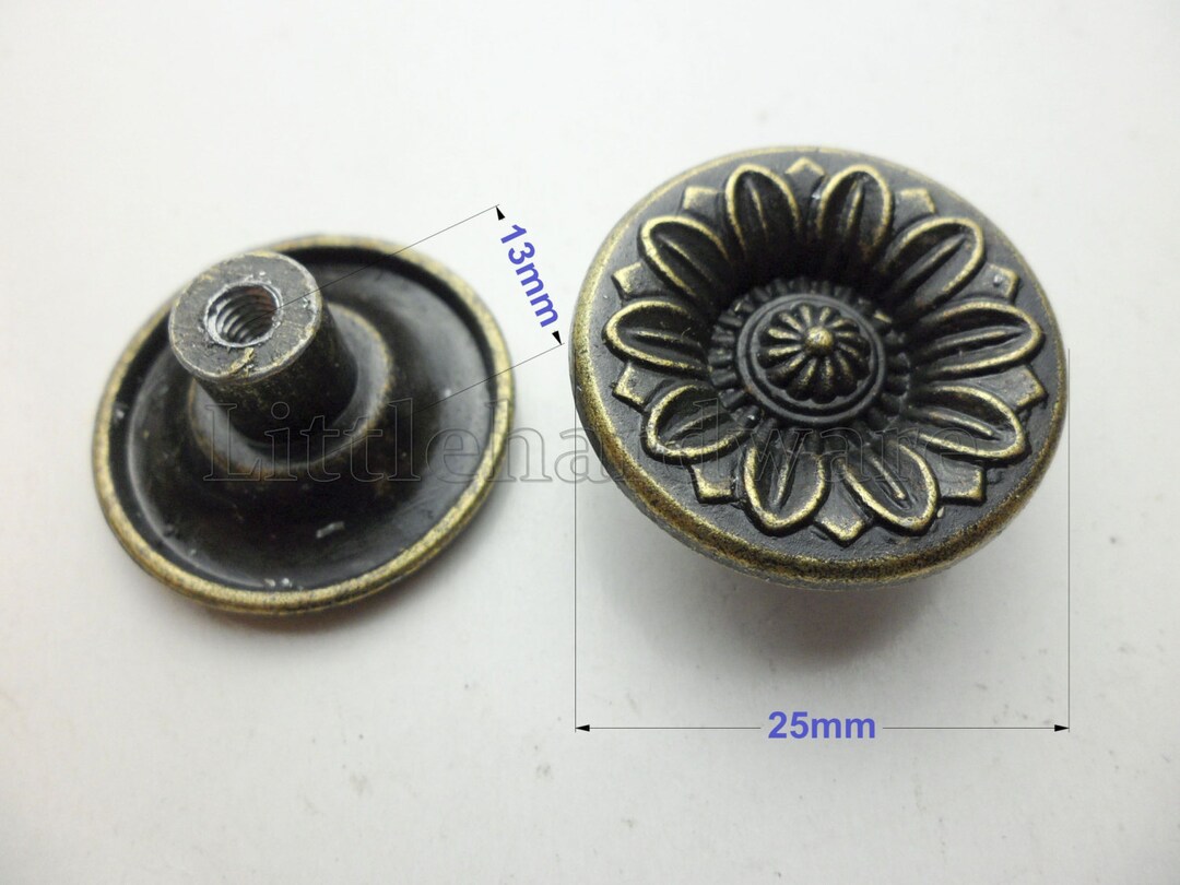 Diameter 25mm "lotus" Cabinet Knobs Vintage Drawer Pulls / Cabinet Knob ...