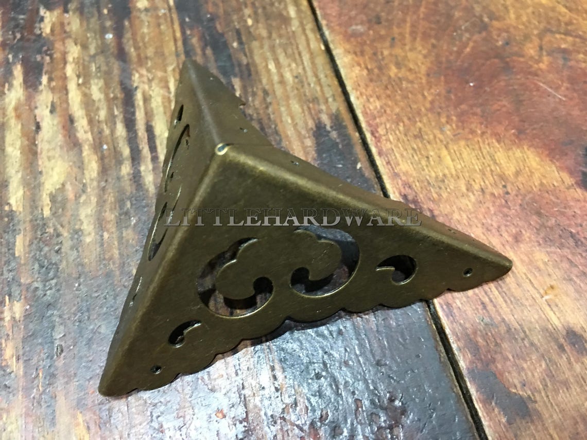 4 Pcs Bronze Color Ornate Antique Brass Corners/brass Jewelry - Etsy