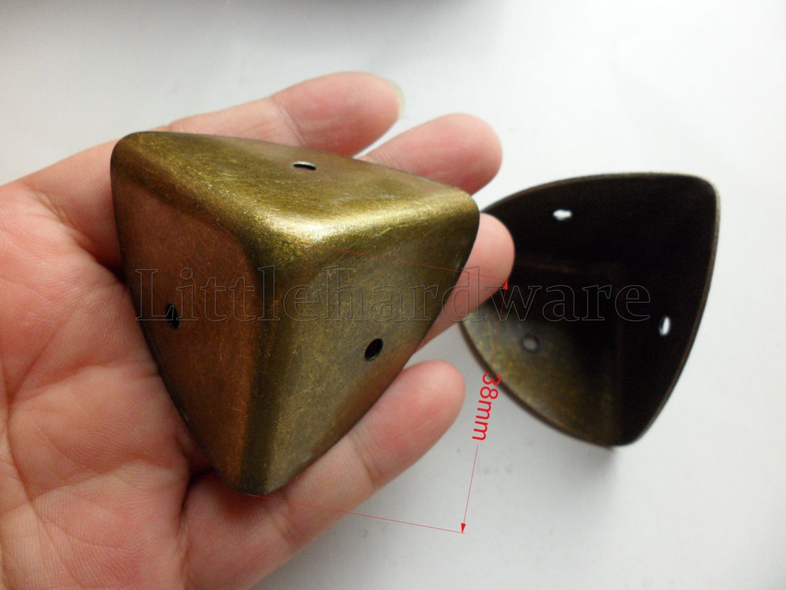 4PCS Huge Vintage Antique Brass Color Box Corners Decorative - Etsy