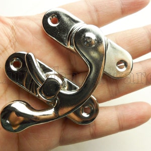 Vintage Big Size 62mmx53mm Silver Ox Horn Box Latch Hasp / Small Box ...