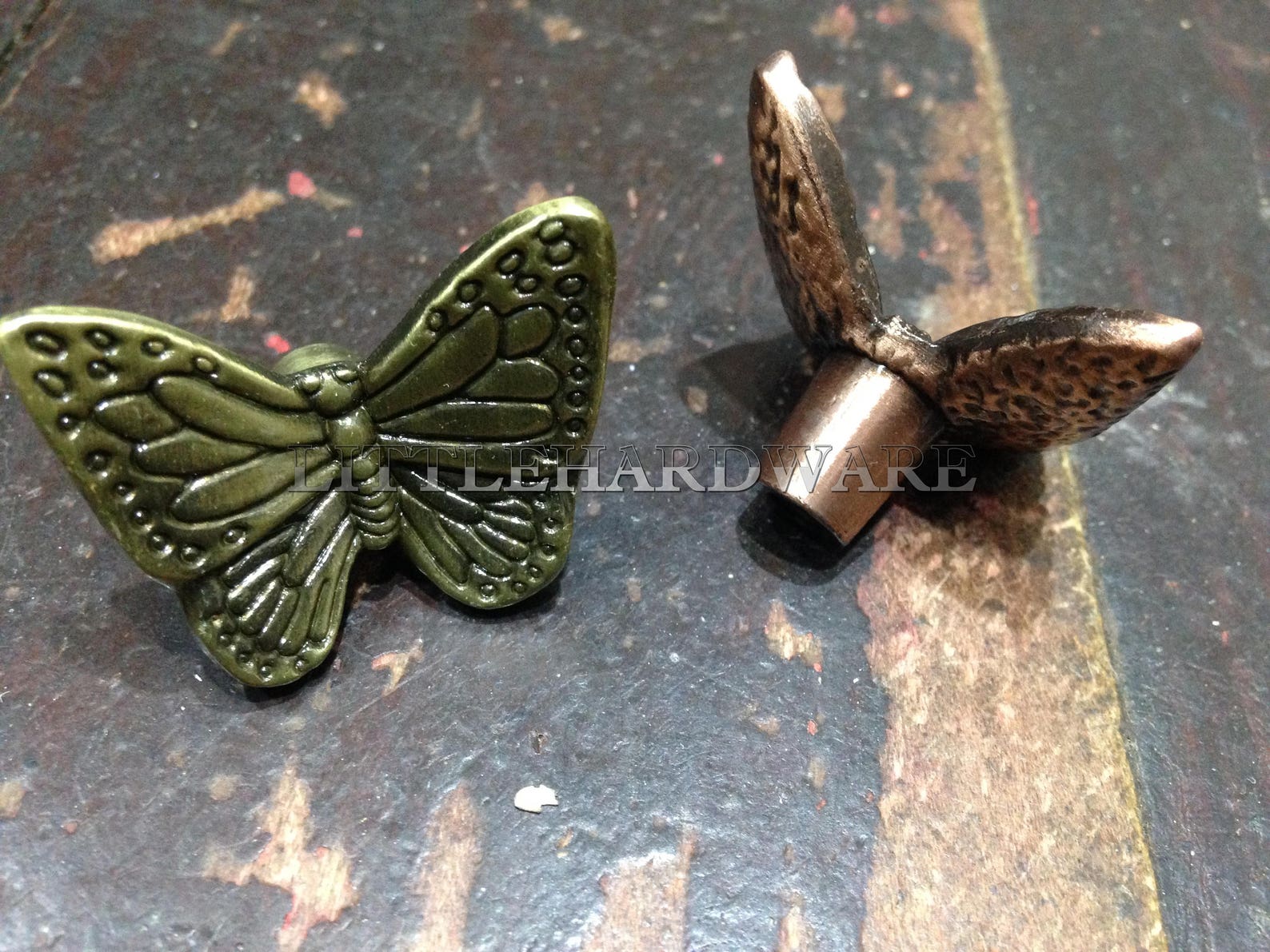 Antique Bronze butterfly Rustic Dresser Drawer - Etsy