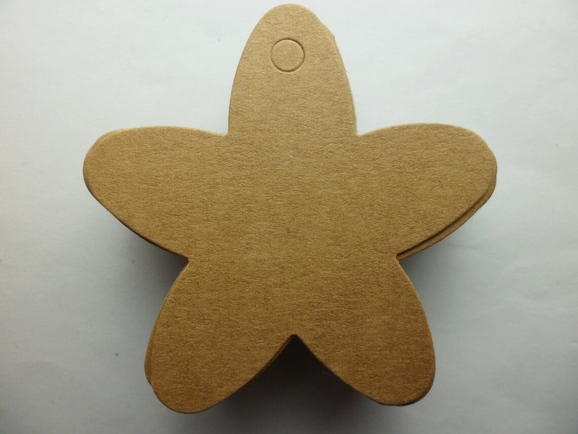 100 Pcs 60mm60mm Flower Shape Blank Printable Tags Kraft - Etsy