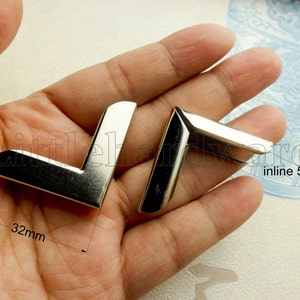 12 Vintage Silver Color Metal Book Corners for Bookbinding,scrapbooking ...