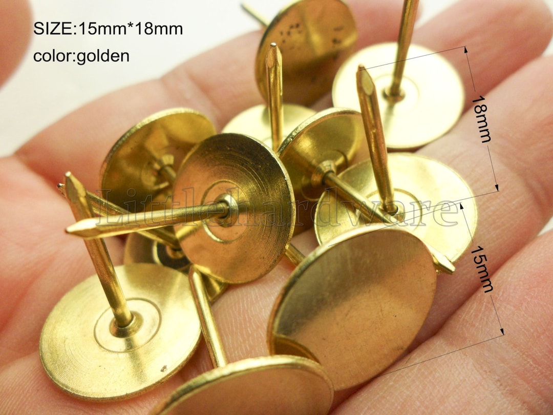 Golden Color Round Flat Head Upholstery Tacks/thumb Tacks/chair Seat ...