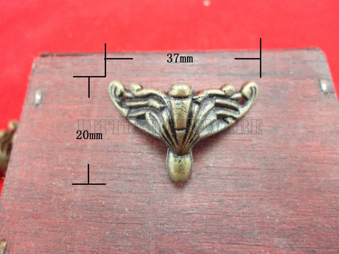 4pcs Chinese 37mmx20mm Eagle Mini Vintage Metal Box Feet Box Protection ...
