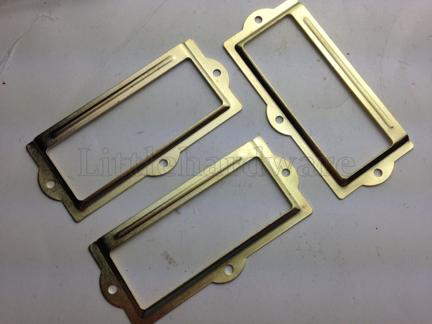 90MM X 43mm Golden Color Rustic Card Holder/label - Etsy