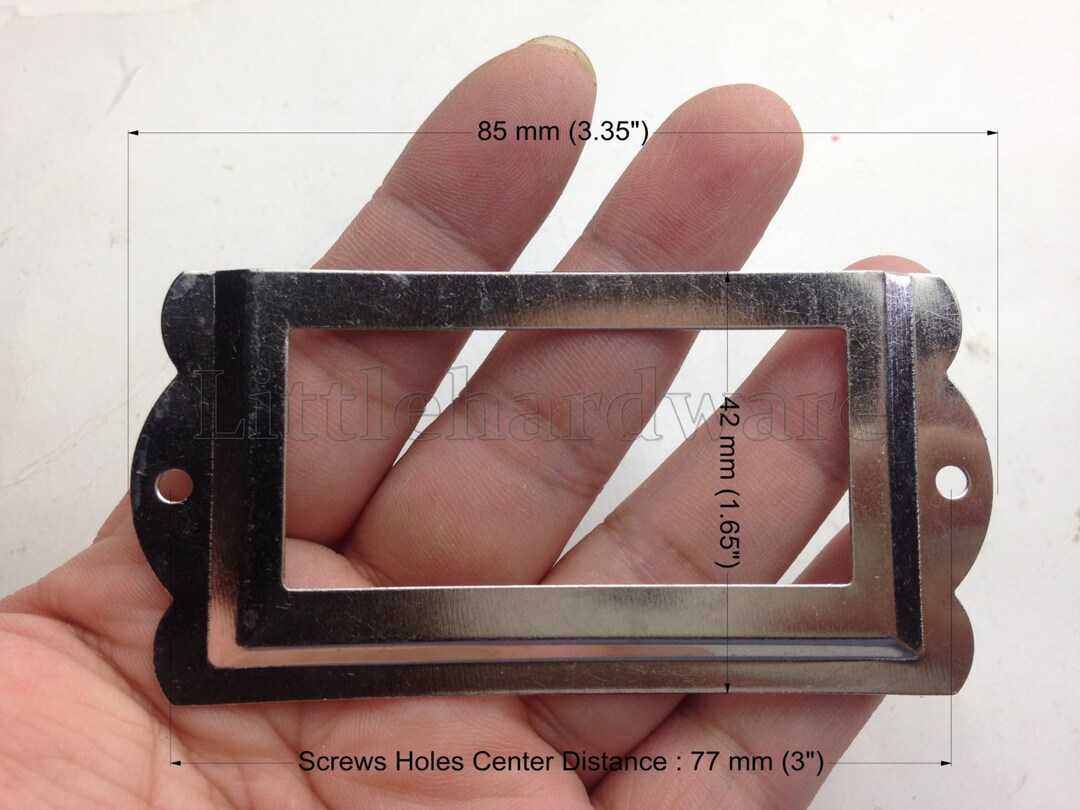 Set of 10 82MM X 42mm Silver Color Rustic Card Holder/label Holders ...