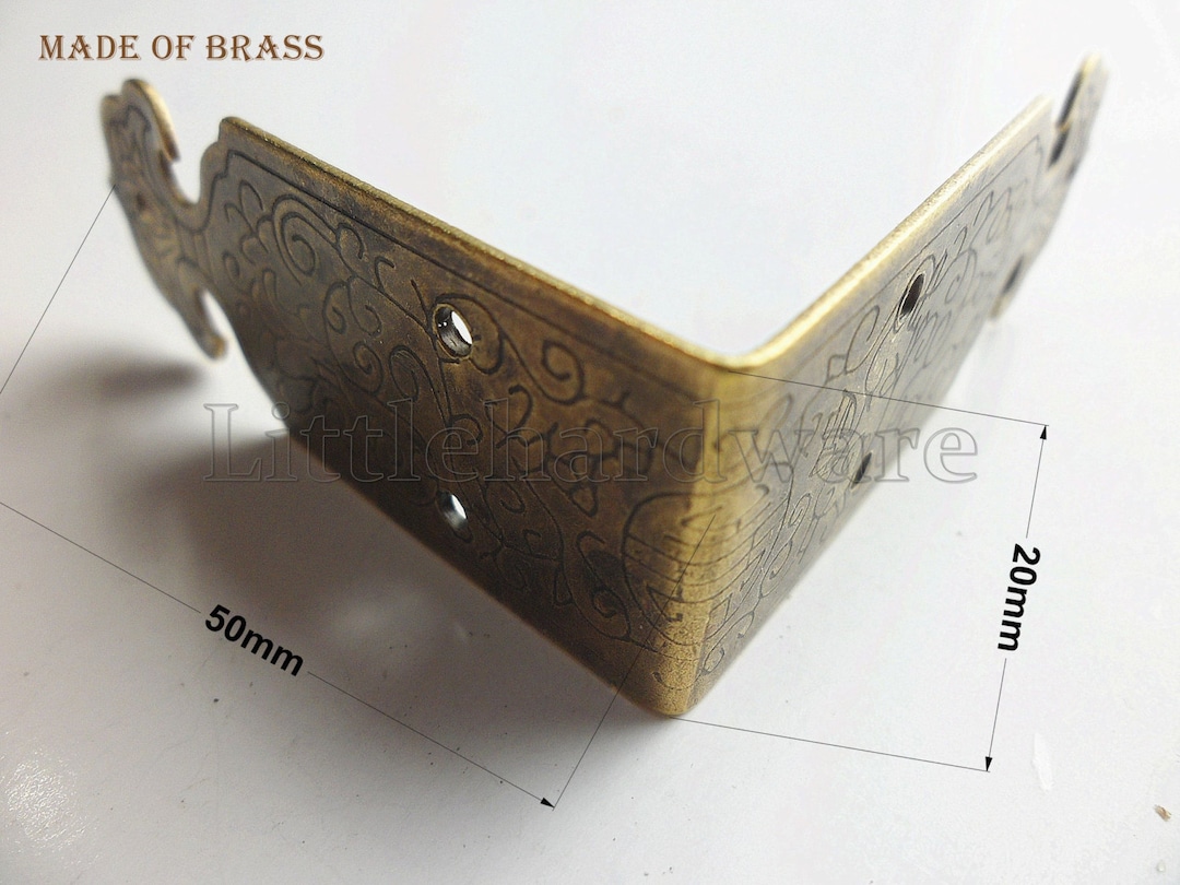 Pair of High Quality Solid Brass Jewelry Box Corner/ornate Brass ...
