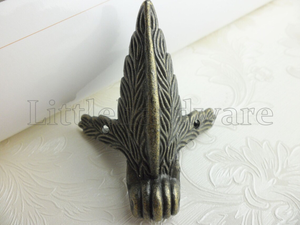 4 Pcs Big Size 72mm X66mm Antique Brass Color Metal Box Feet / - Etsy